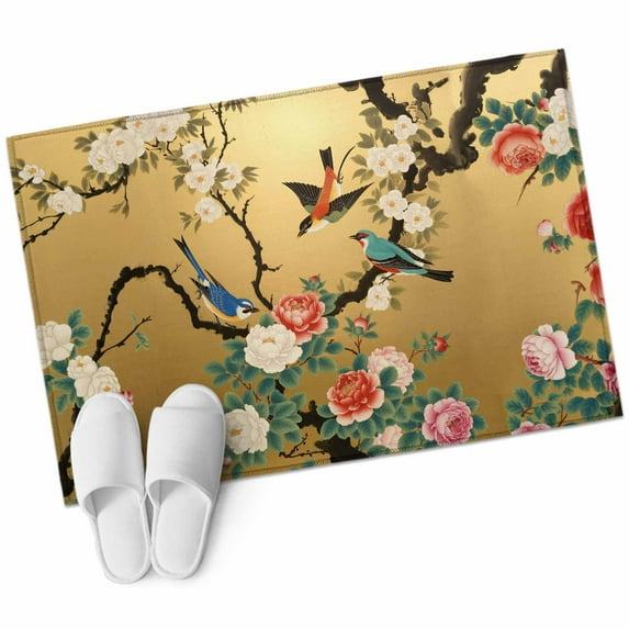 Bathroom Rugs 2x3 Ft, Vintage Spring Floral Non Slip Area Rugs for ...