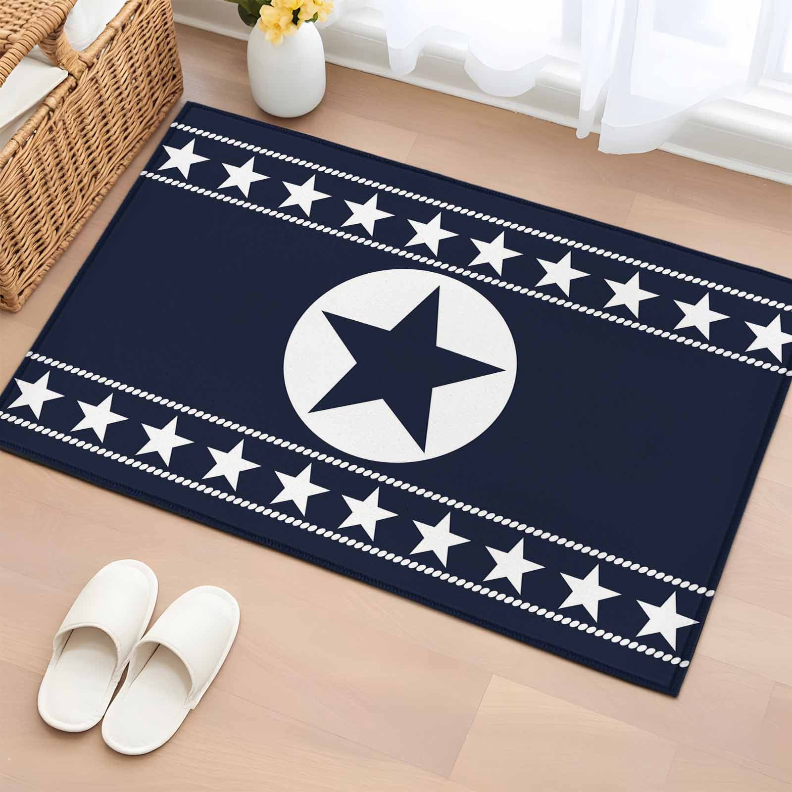 Bathroom Rugs 2x3 Ft, Western Star Ethnic Non Slip Area Rugs for ...