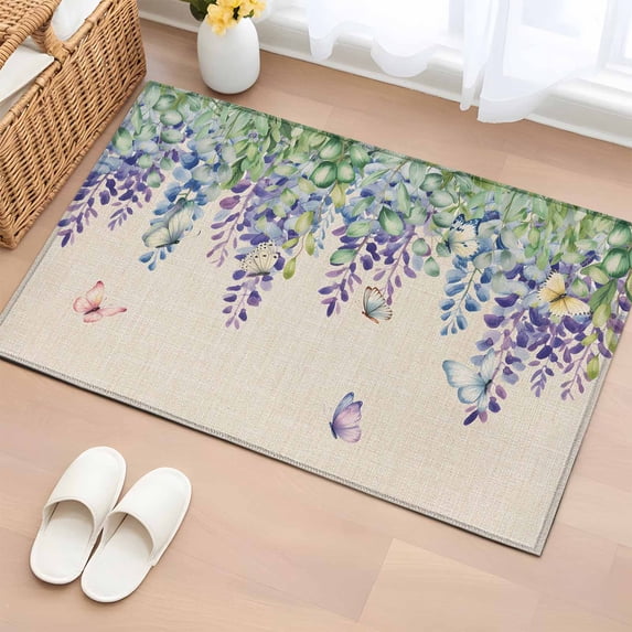 Bathroom Rugs 2x3 Ft, Wisteria Non Slip Area Rugs for Kitchen Bedroom ...