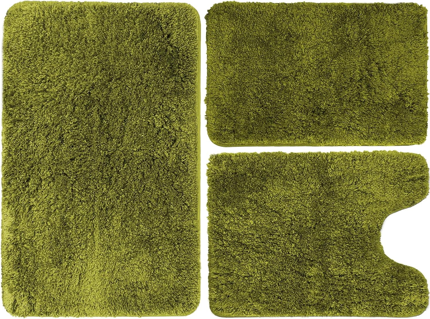Bathroom Rugs,3 Piece Bathroom Rug Sets, Extra Soft Bath Rugs for ...