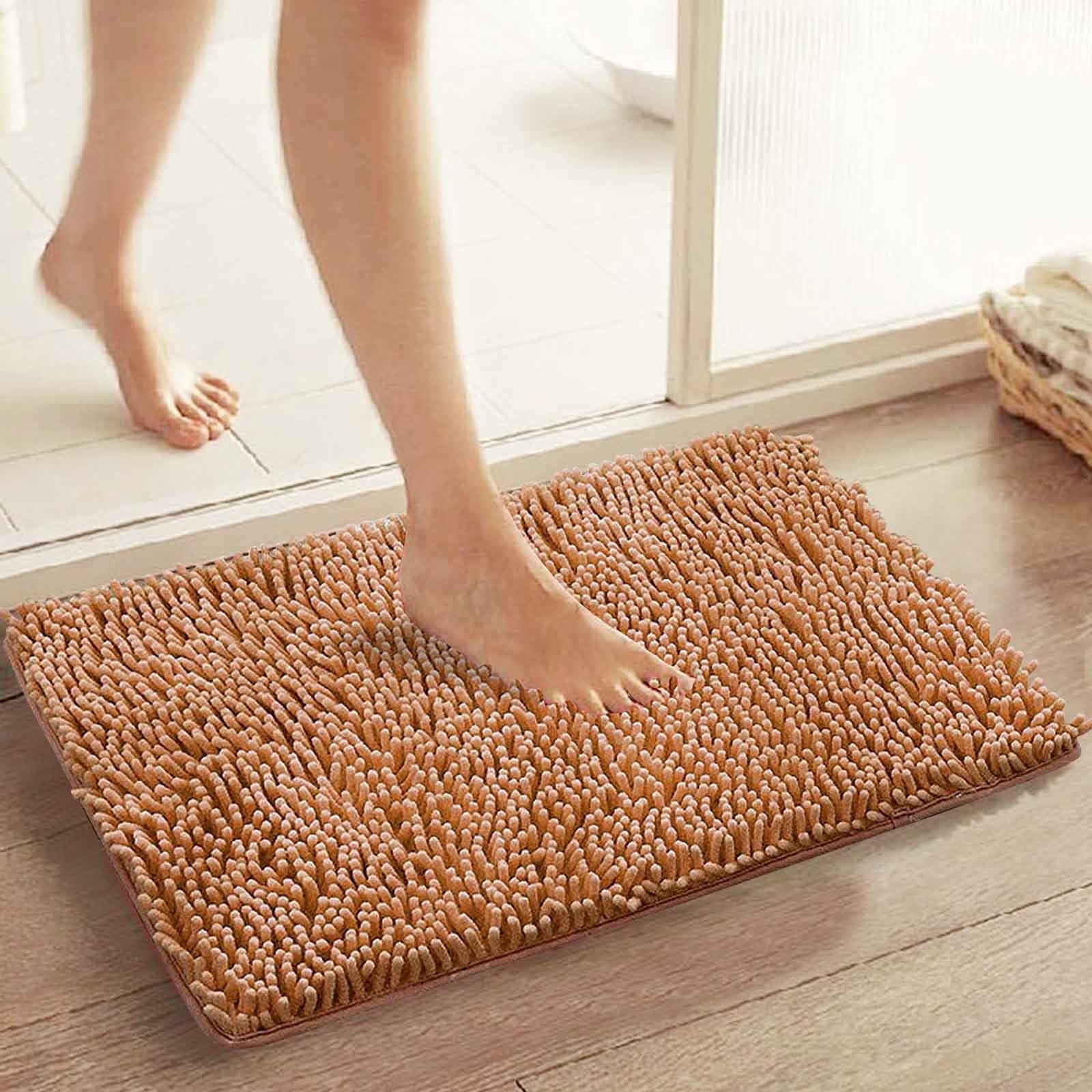 Bathroom Rugs 36x24, Extra Soft Absorbent Chenille Bath Rugs, Non-Slip ...