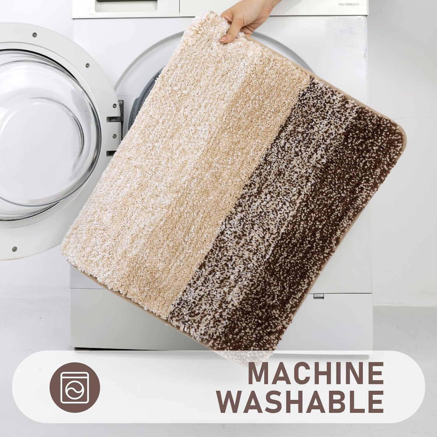 Bathroom Rugs 4-Piece Set with Toilet Mat, Soft Plush Shaggy Microfiber ...