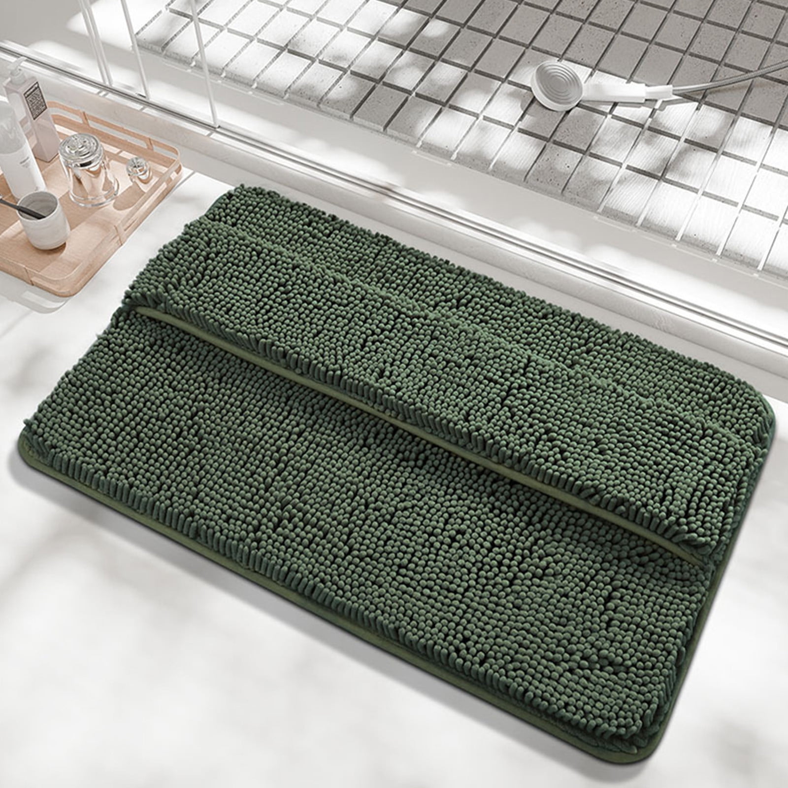 Bathroom Rugs, Bath Mat, Non-slip Soft Mat, Thick Water Absorbent ...