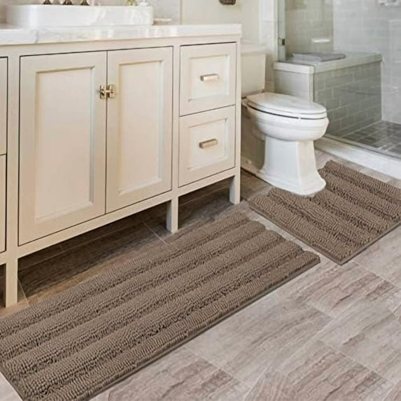 Bathroom Rugs Bath Rug Set 2 Piece Bathroom Contour Rug Toilet Mat Sets ...