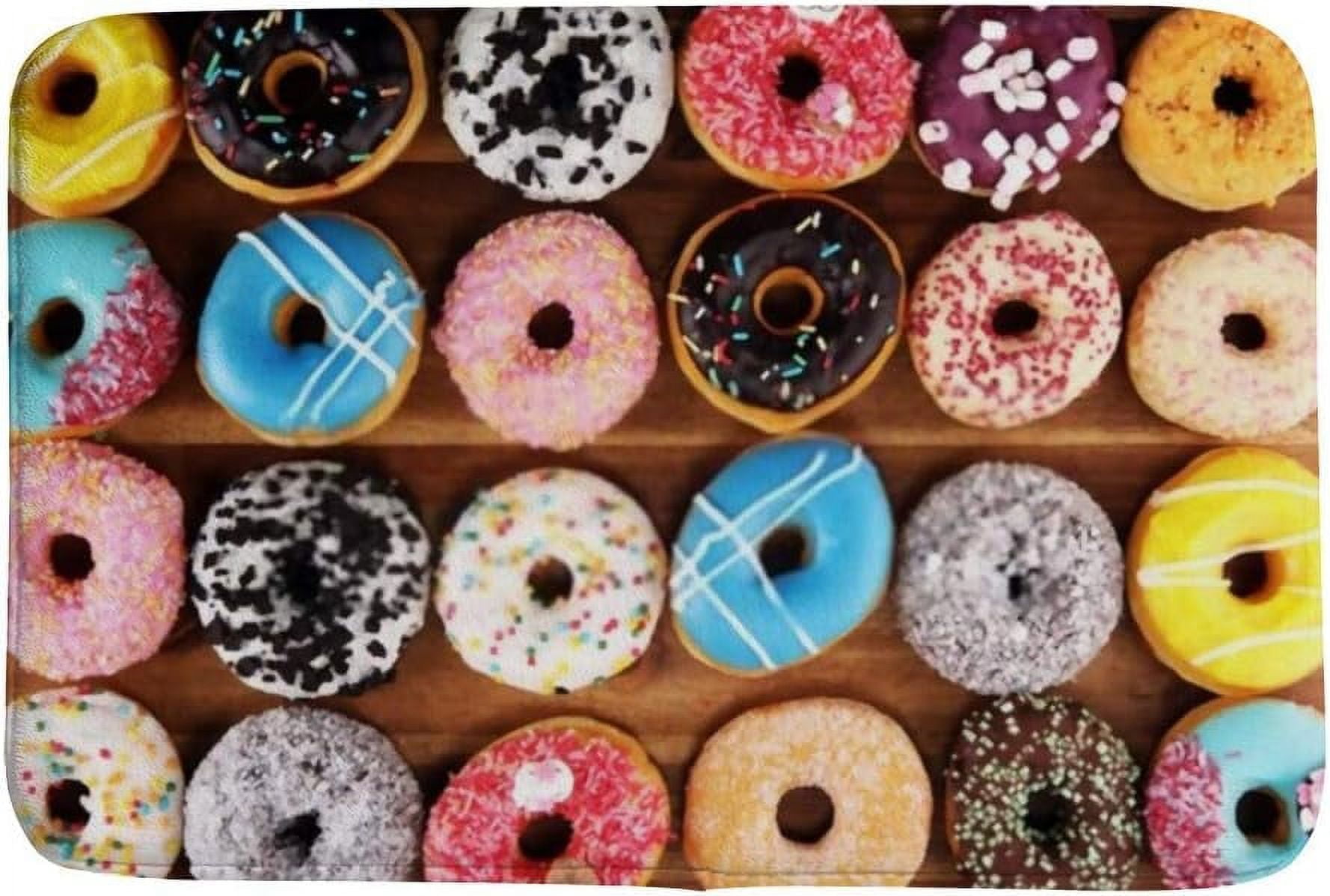 Bathroom Rugs Door Mat Floor Mat Super Cozy Donuts with Chocolate ...