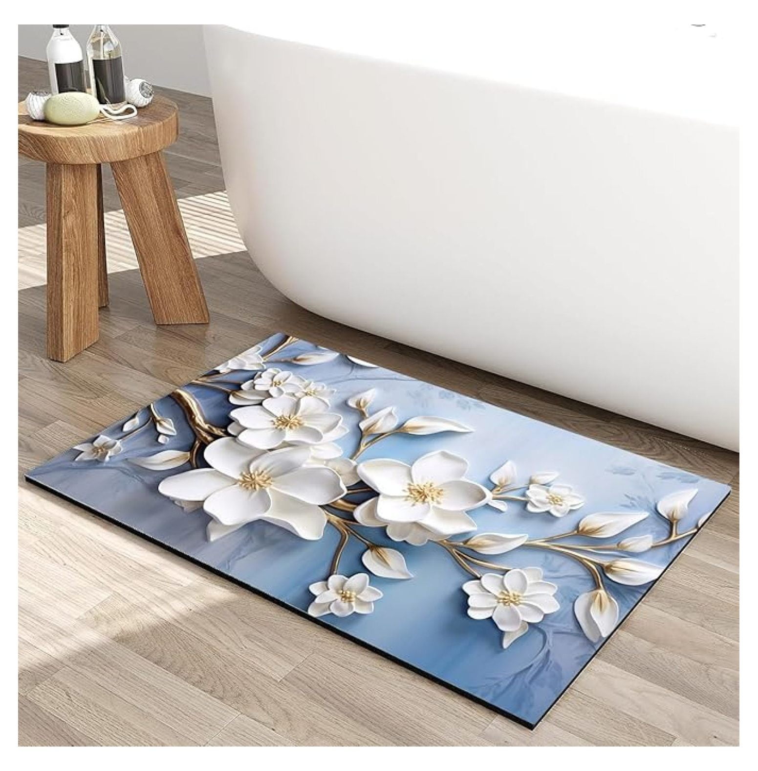 Bathroom Rugs Mat 2 x 4ft, Extra Soft Absorbent Bath Rugs, Rubber ...
