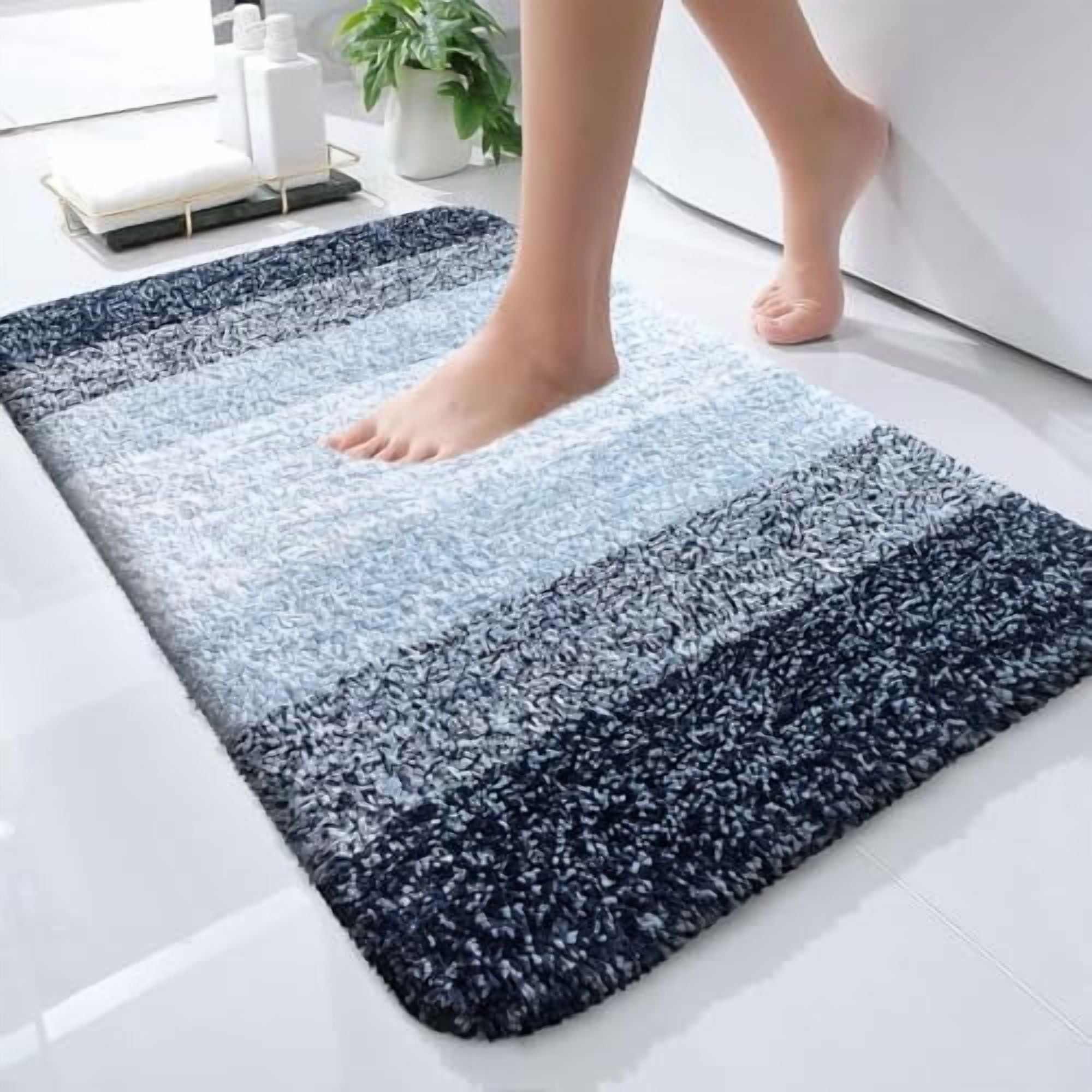 Bathroom Rugs Mat 24x16, Extra Soft Absorbent Microfiber Bath Rugs ...