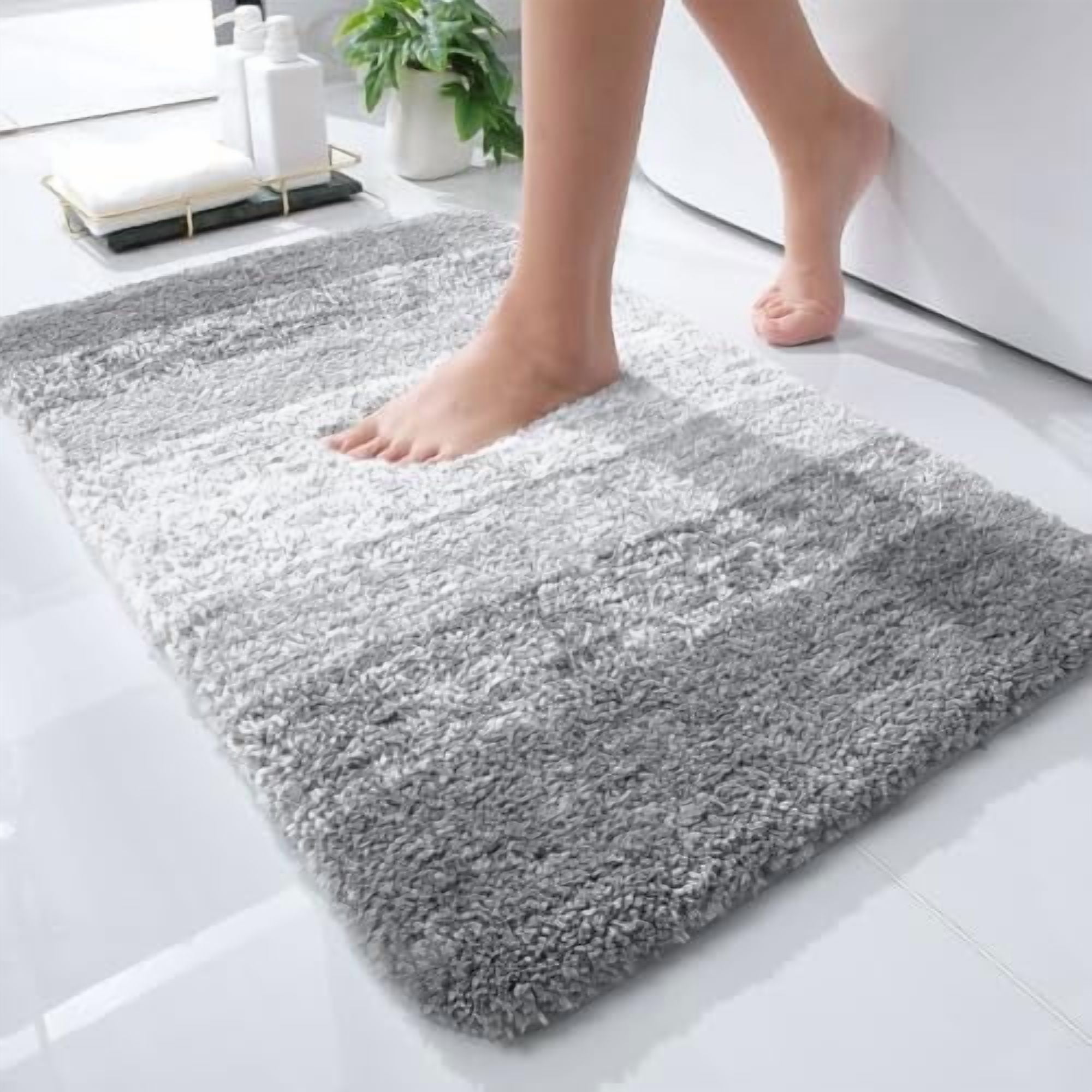 Bathroom Rugs Mat 24x16, Extra Soft Absorbent Microfiber Bath Rugs ...