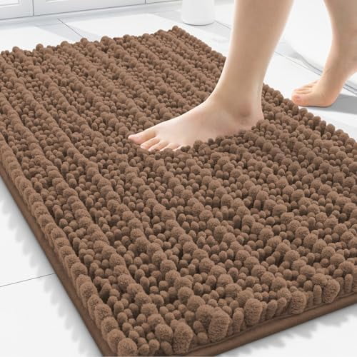 Bathroom Rugs Mat 30x20, Extra Soft Absorbent Chenille Bath Rugs, Non ...