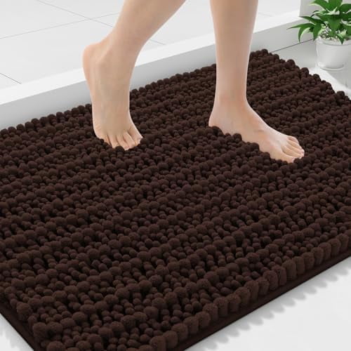 Bathroom Rugs Mat 36x24, Extra Soft Absorbent Chenille Bath Rugs, Non ...