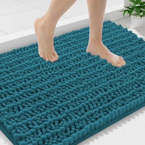 Bathroom Rugs Mat 36x24, Extra Soft Absorbent Chenille Bath Rugs, Non ...