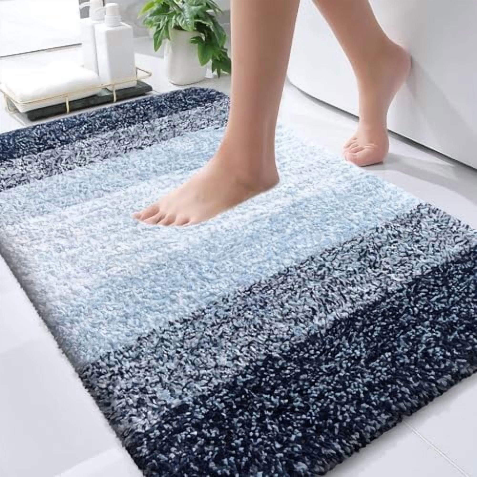 Bathroom Rugs Mat 36x24, Extra Soft Absorbent Microfiber Bath Rugs ...