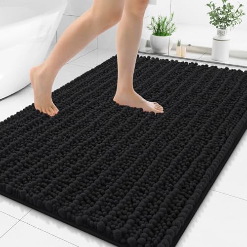 Bathroom Rugs Mat 48x32, Extra Soft Absorbent Chenille Bath Rugs, Non ...