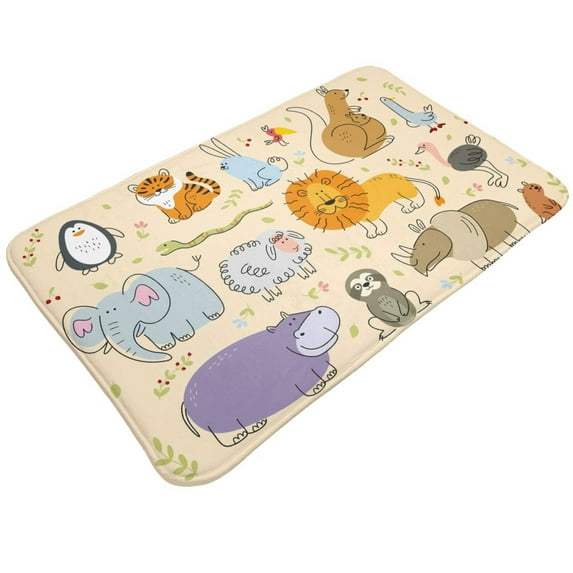 Bathroom Rugs Mat- Animals Entryway Indoor Door Mat Kitchen Bedroom ...