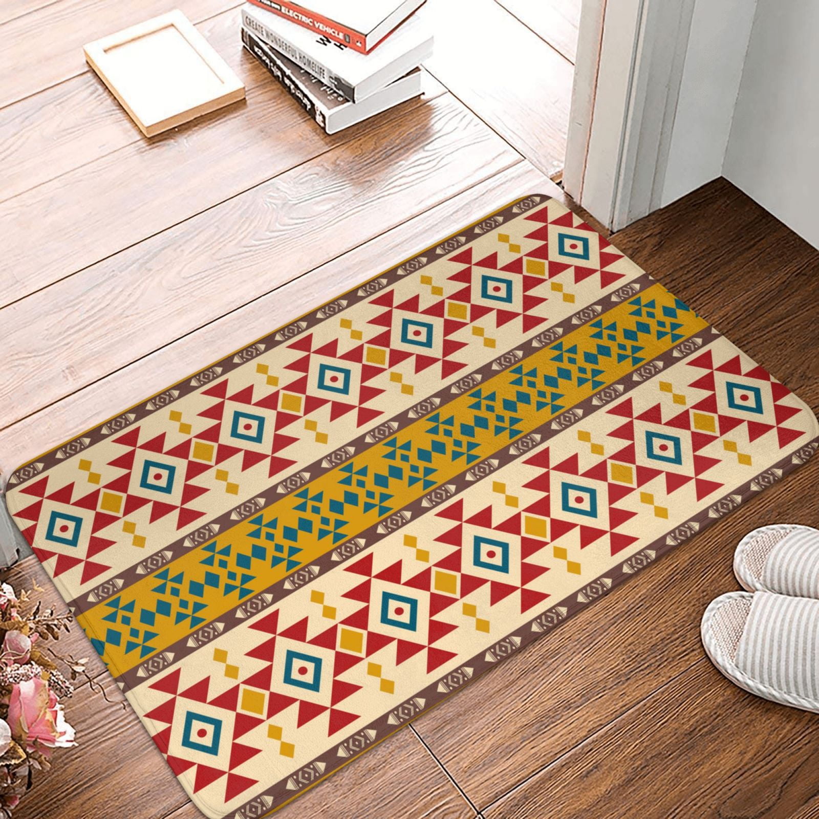 Bathroom Rugs Mat - Aztec Entryway Indoor Door Mat Kitchen Bedroom Rugs ...