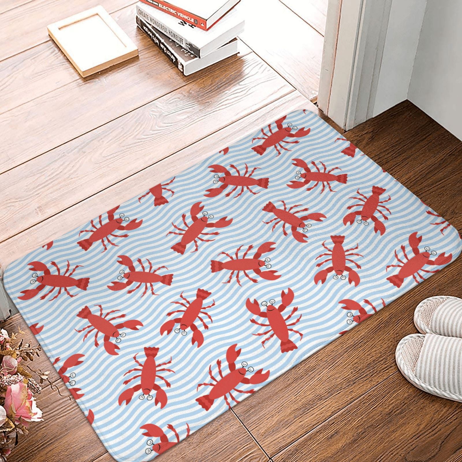 Bathroom Rugs Mat - Cartoon Lobsters 1 Entryway Indoor Door Mat Kitchen ...
