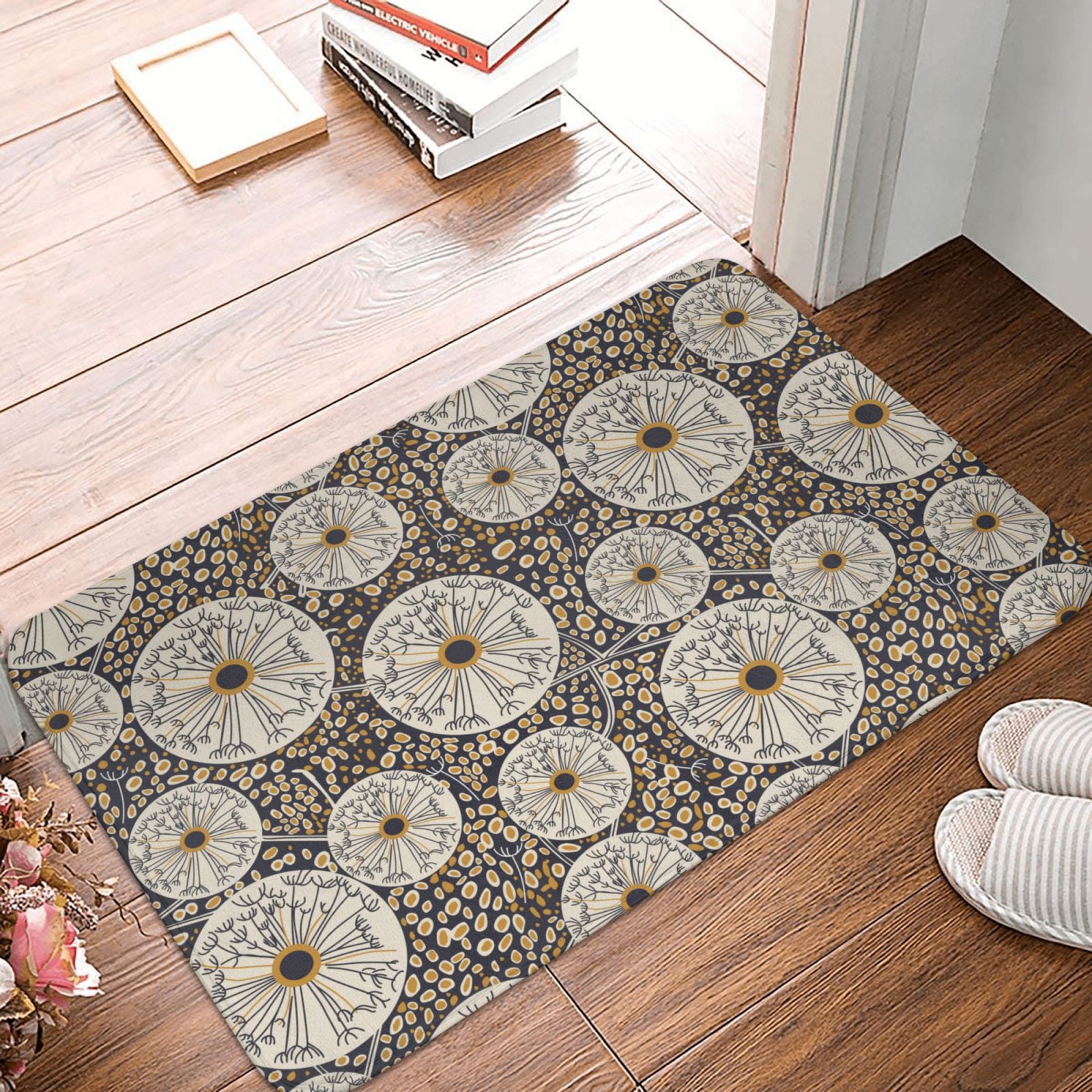Bathroom Rugs Mat, Dandelion Flower Entryway Indoor Door Mat Kitchen ...