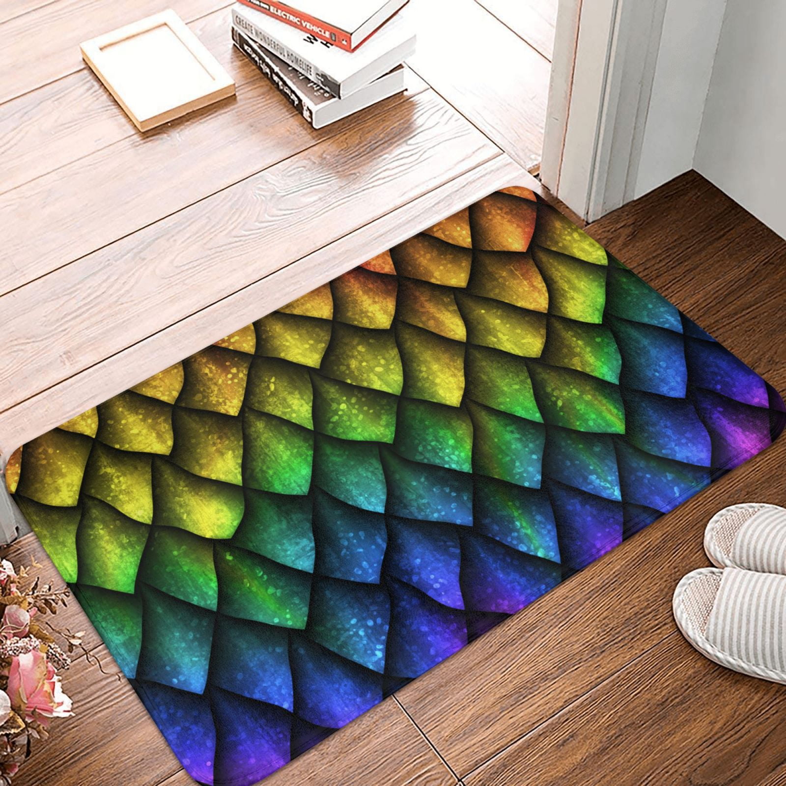 Bathroom Rugs Mat - Dragon Scales Entryway Indoor Door Mat Kitchen ...