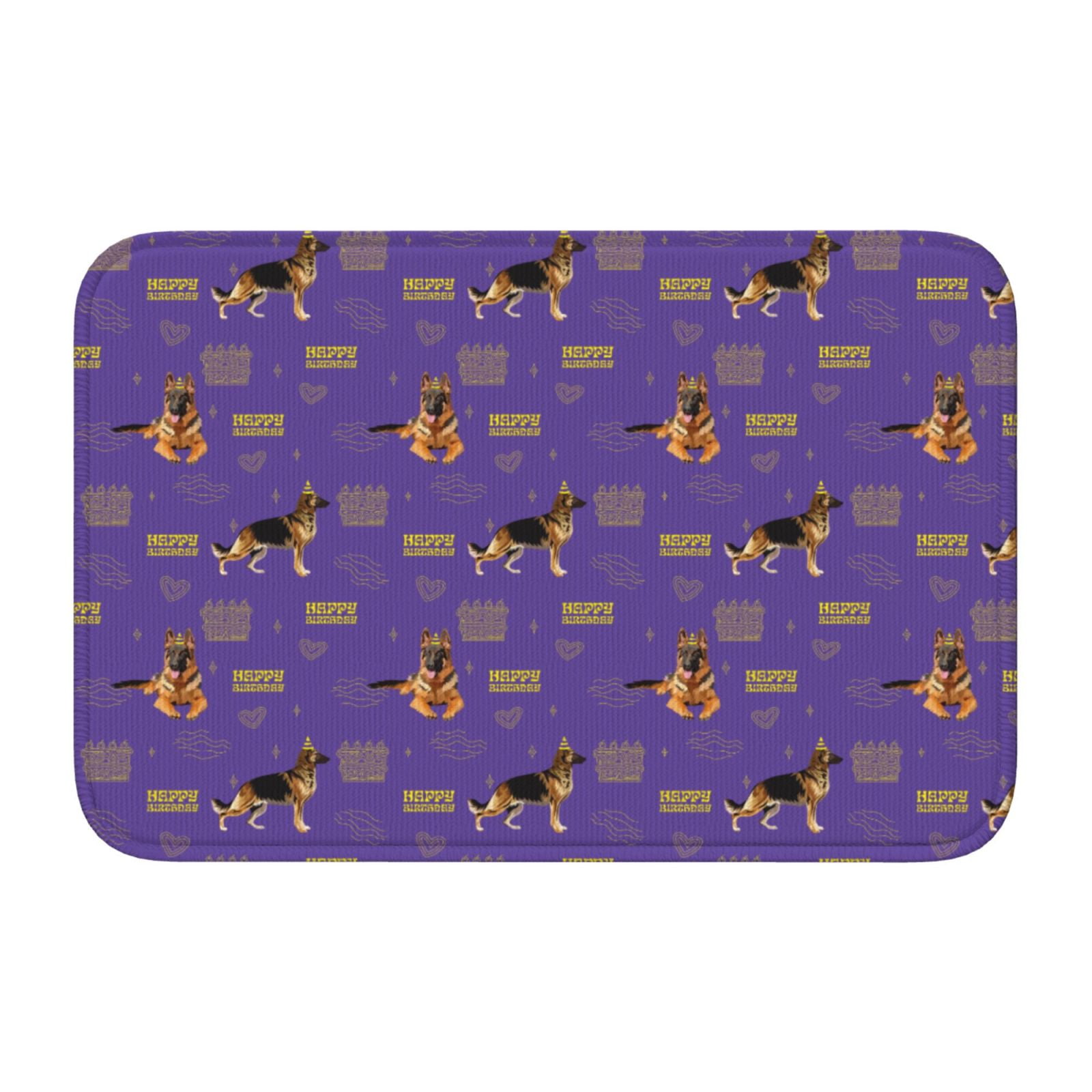 Bathroom Rugs Mat, German Shepherd Dog Cake Washable Non Slip Bath ...