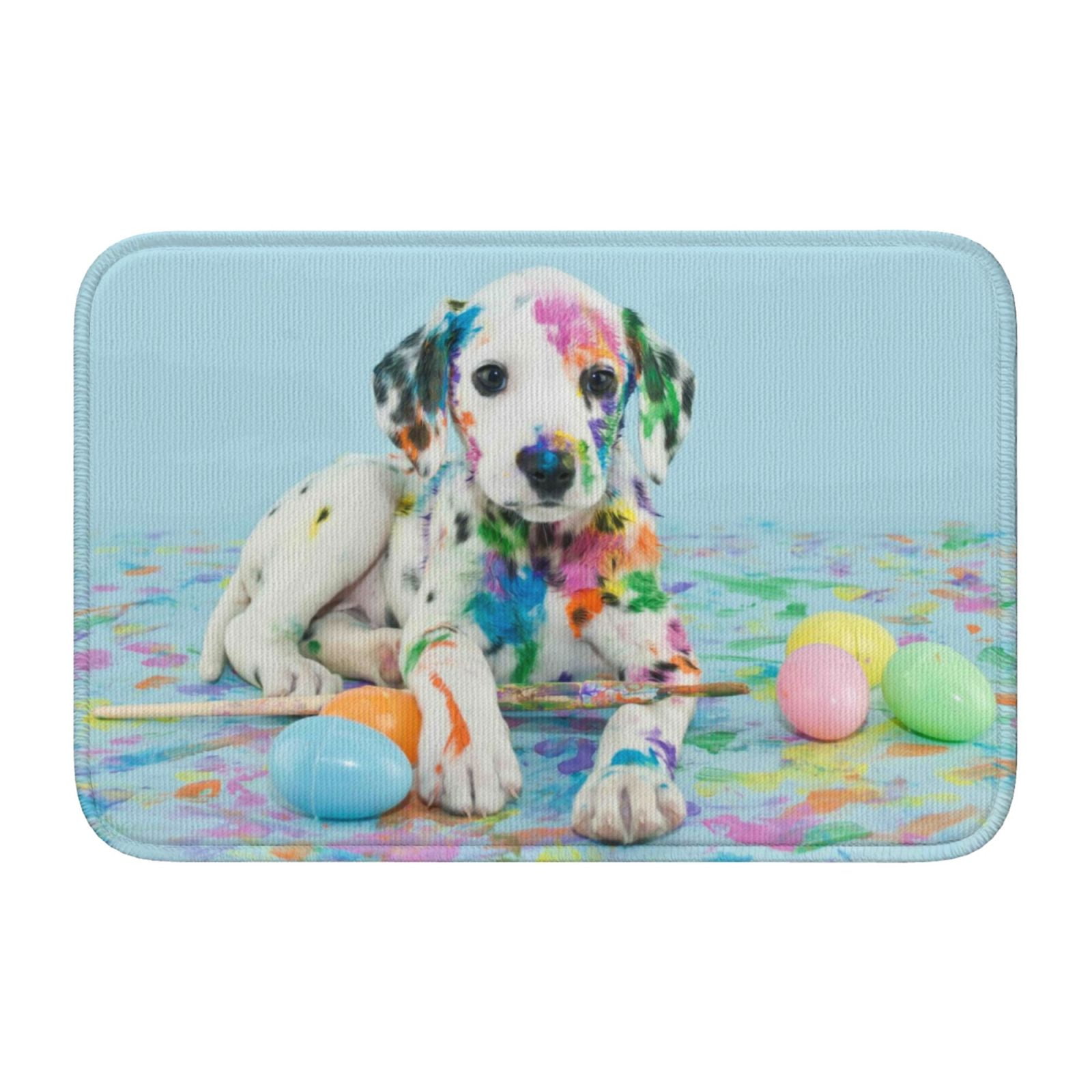 Bathroom Rugs Mat, Little Dalmatian Puppy Washable Non Slip Bath ...