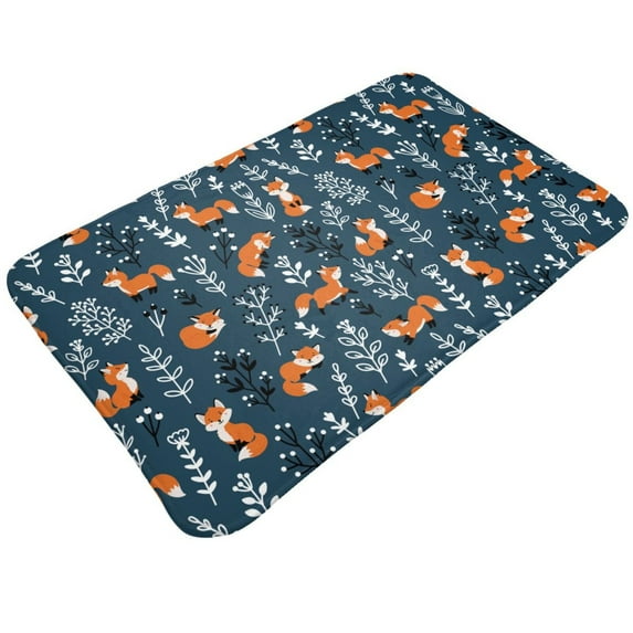 Bathroom Rugs Mat- cute fall fox Entryway Indoor Door Mat Kitchen ...
