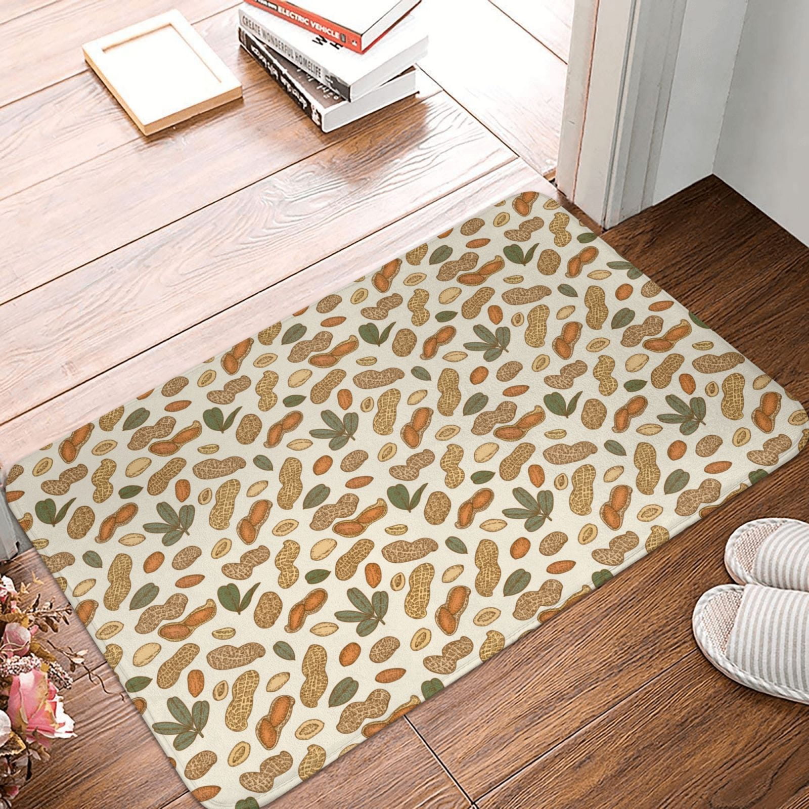Bathroom Rugs Mat - Set With Peanut Entryway Indoor Door Mat Kitchen ...