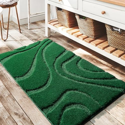 Bathroom Rugs Mat,Soft Plush Shaggy Microfiber Bath Rug,Non Slip Bath ...