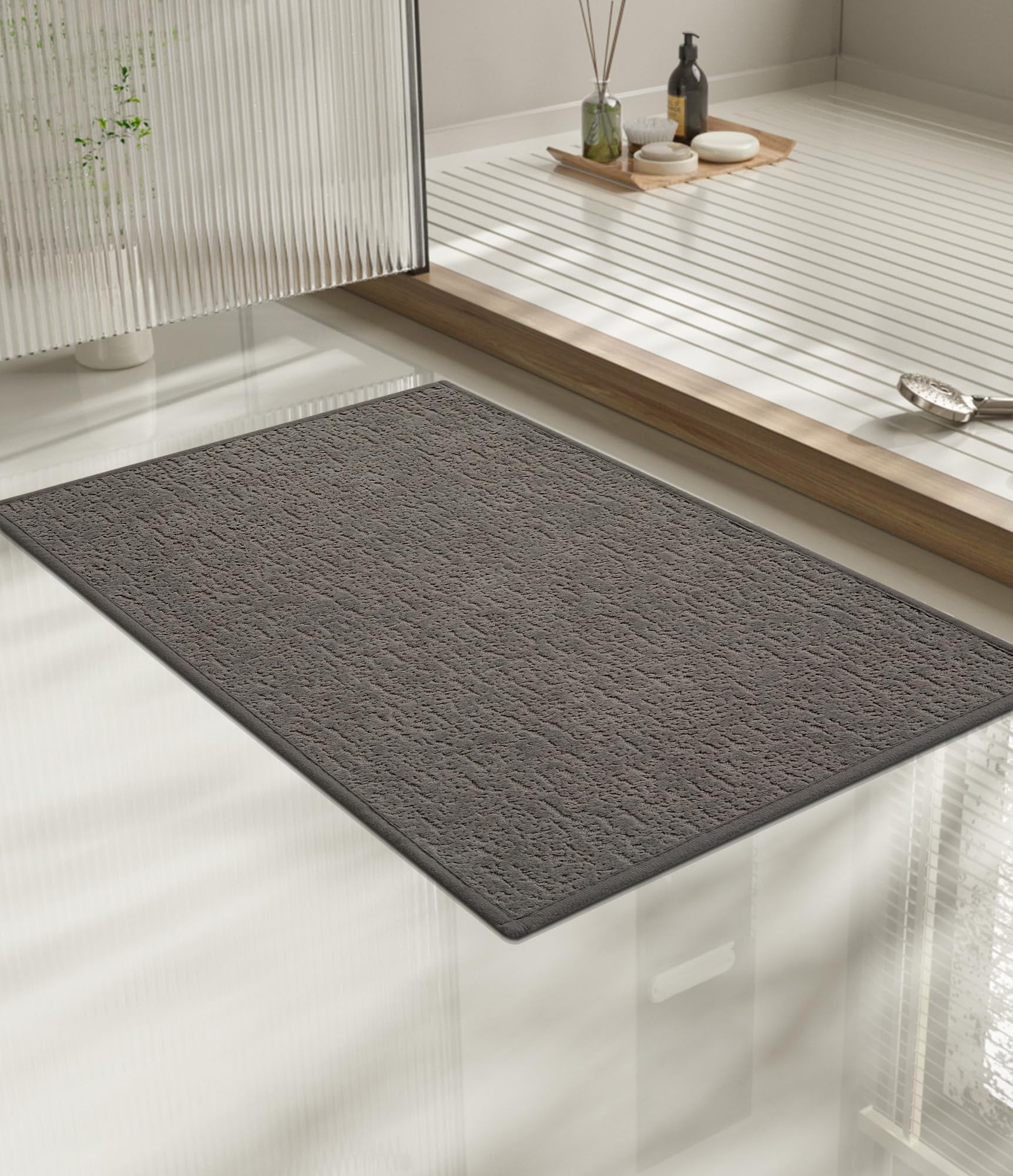 Bathroom Rugs Mat, Ultra Thin Non Slip Bath Mat Small Quick Dry ...