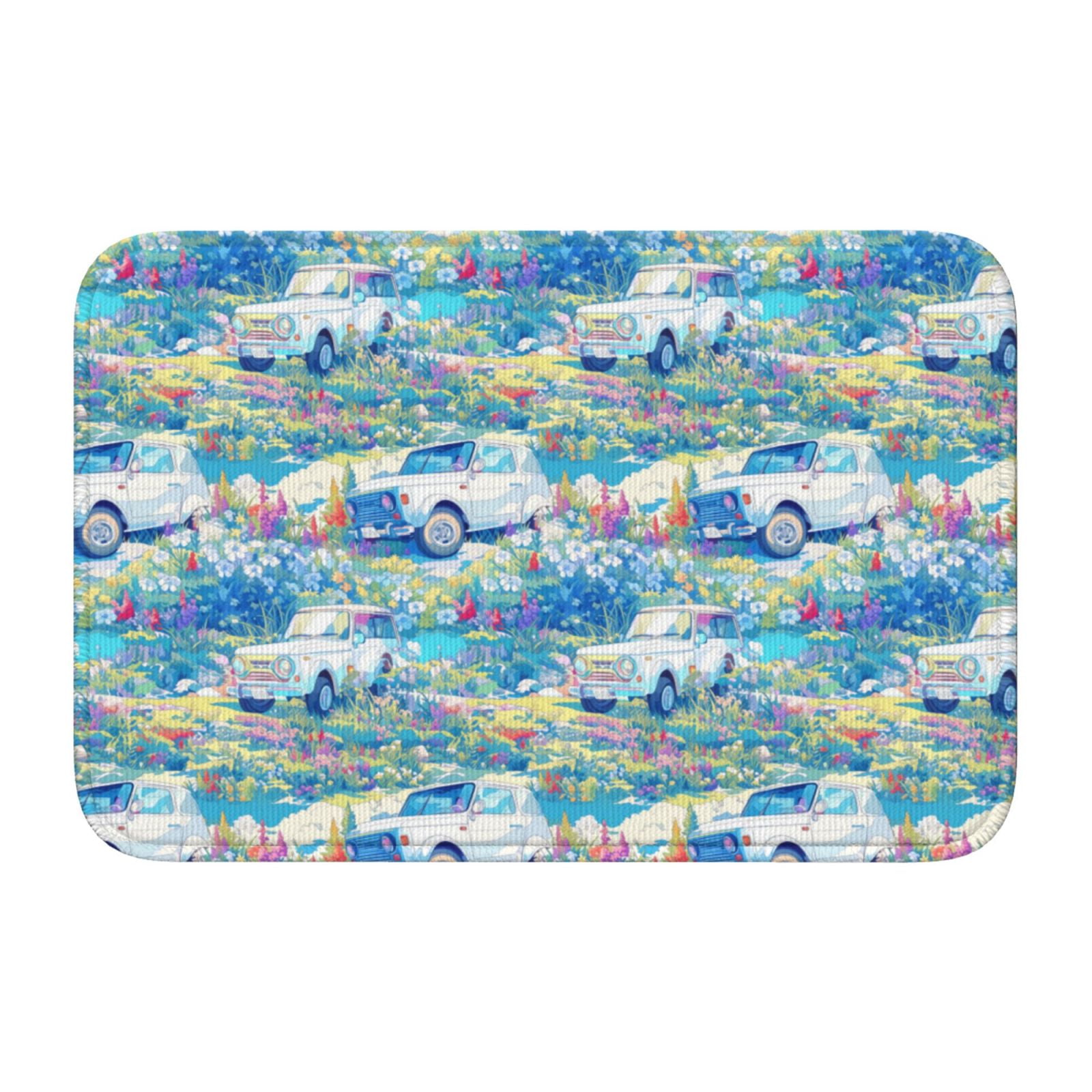 Bathroom Rugs Mat, travel SUV daisy flower Washable Non Slip Bath ...