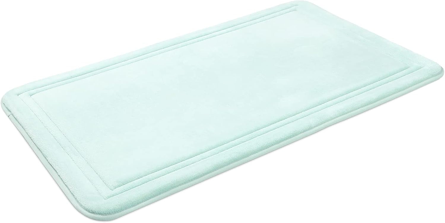ITSOFT Non-Slip Quick Dry Memory Foam Bath Mat, Shower Floor Rug, Spa ...