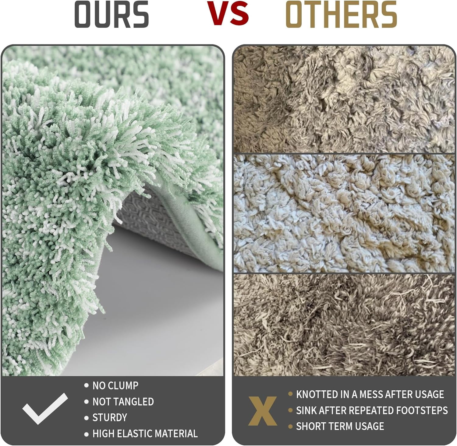 Bathroom Rugs Non Slip Washable 24x17, Ultra Soft and Water Absorbent ...