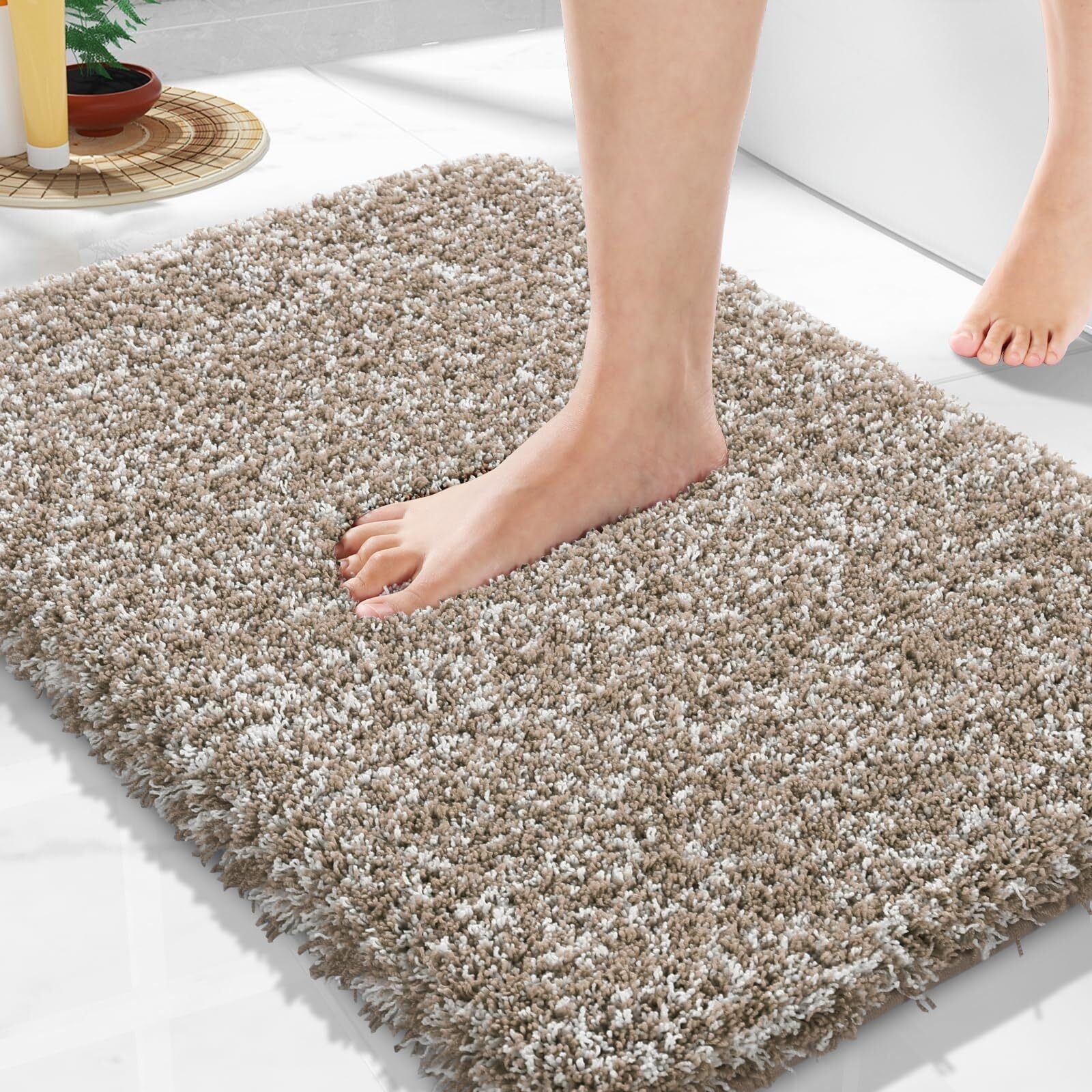 Bathroom Rugs Non Slip Washable 24x17, Ultra Soft and Water Absorbent ...