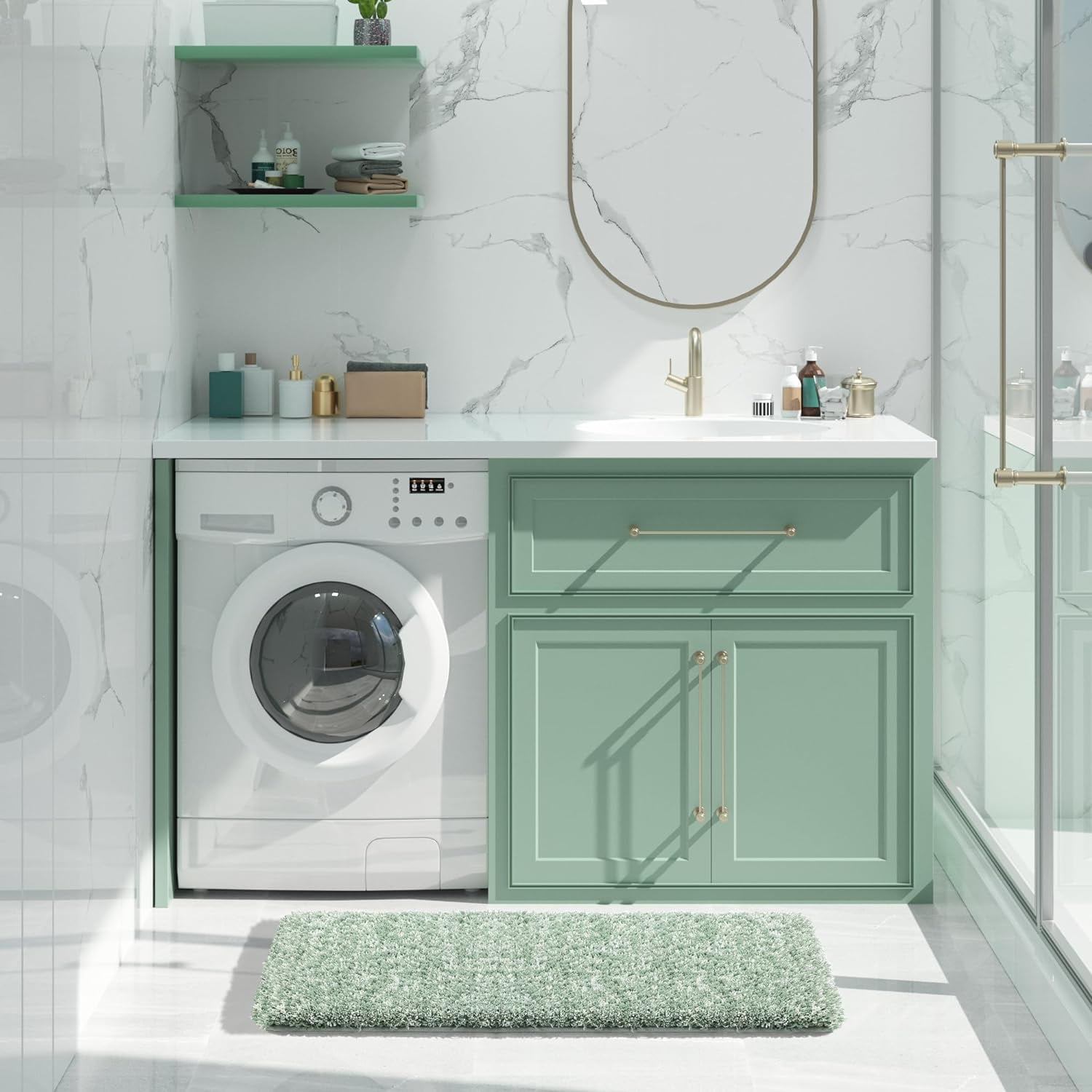 Bathroom Rugs Non Slip Washable 36x24, Ultra Soft and Water Absorbent ...