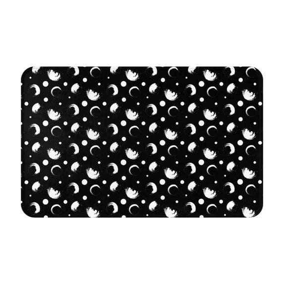 Bathroom Rugs Non Slip Washable - Abstract moon pattern Kitchen Mats ...