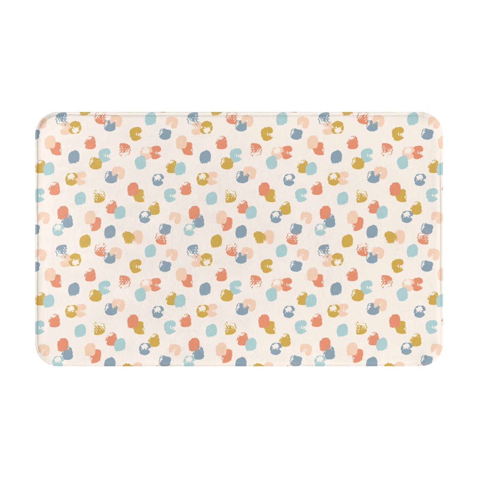 Bathroom Rugs Non Slip Washable - Abstract paint dots spots pattern ...