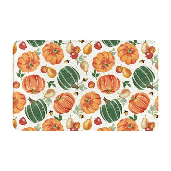 Bathroom Rugs Non Slip Washable - Autumn Pumpkins Kitchen Mats for ...