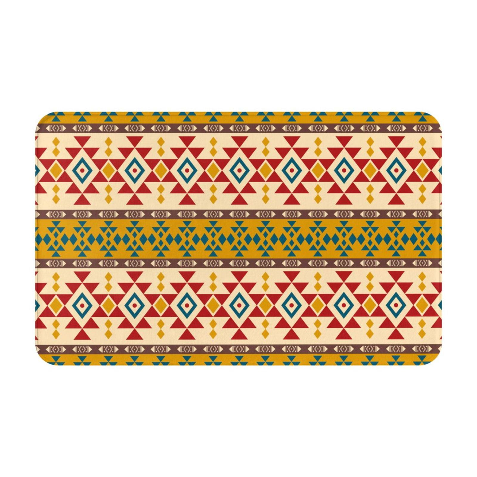 Bathroom Rugs Non Slip Washable - Aztec Kitchen Mats for Floor, Area ...