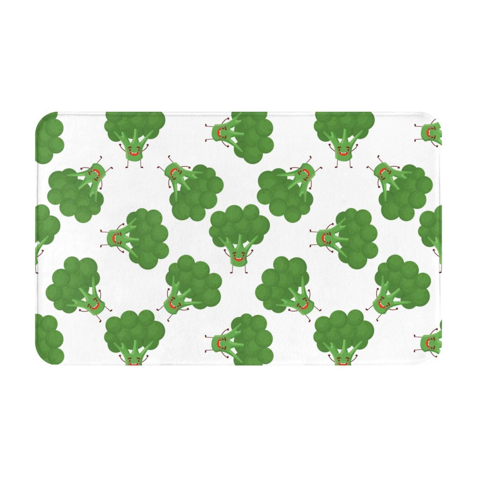Bathroom Rugs Non Slip Washable - Bright broccoli cartoon funny Kitchen ...