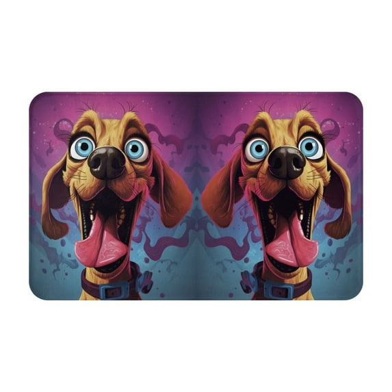 Bathroom Rugs Non Slip Washable - Cartoon Big-Eyed Dog Kitchen Mats for ...