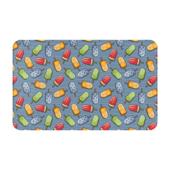 Bathroom Rugs Non Slip Washable - Cartoon Fruit Popsicle Print Kitchen ...
