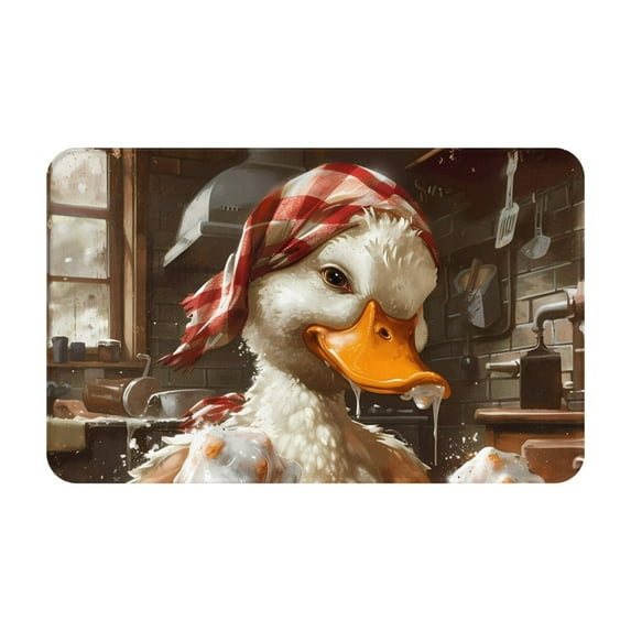 Bathroom Rugs Non Slip Washable - Cartoon Scottish Duck Kitchen Mats ...