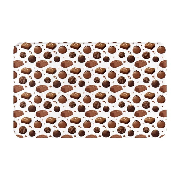 Bathroom Rugs Non Slip Washable - Chocolate Pattern No.9043 Kitchen ...