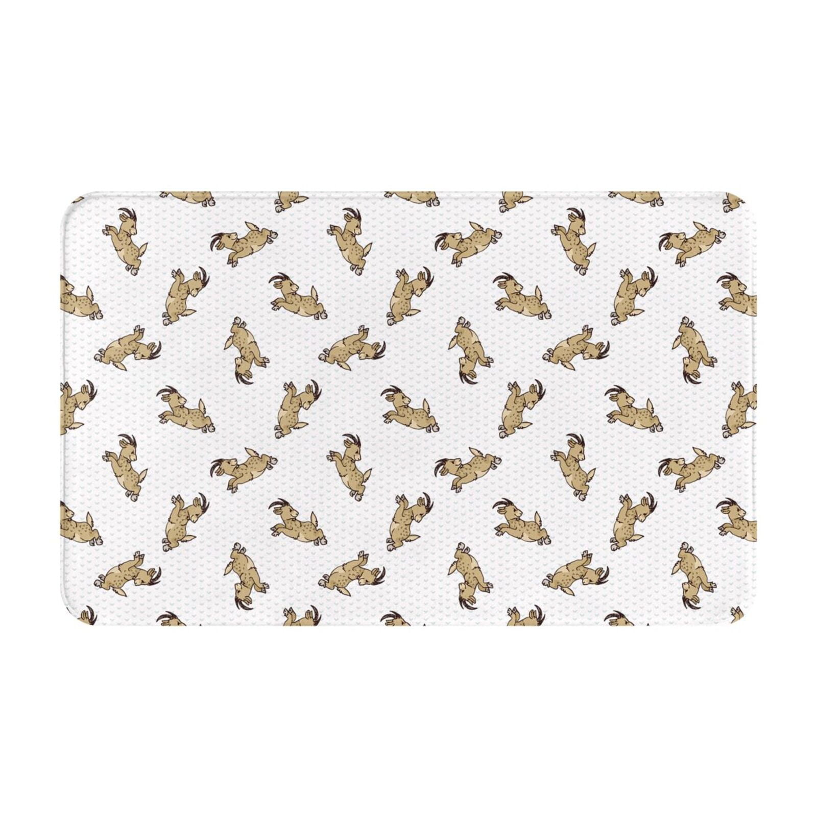 Bathroom Rugs Non Slip Washable - Classic Cartoon Cute Goat_A Kitchen ...