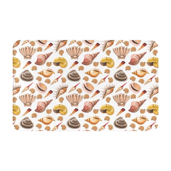 Bathroom Rugs Non Slip Washable - Conch Shells Print No.9045 Kitchen ...