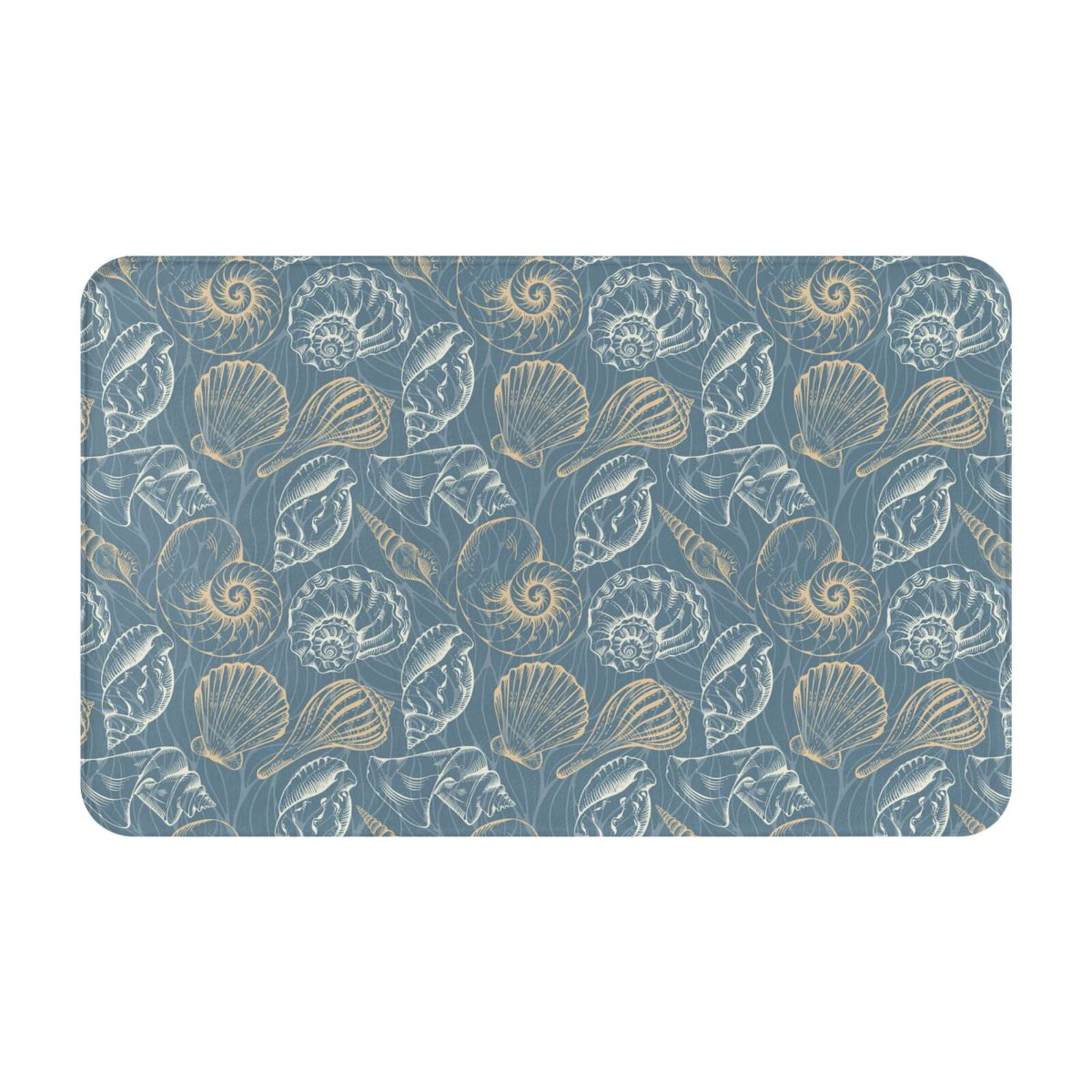 Bathroom Rugs Non Slip Washable, Conch Shells Print No.905 Water ...