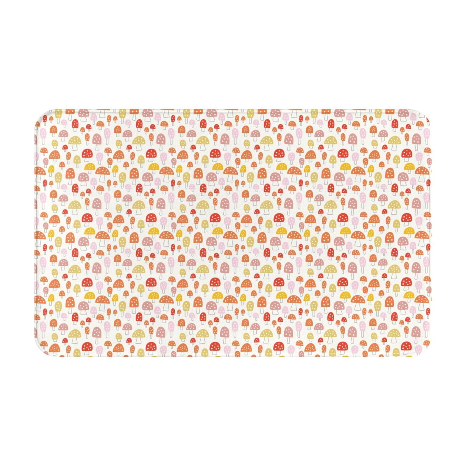 Bathroom Rugs Non Slip Washable - Cute Cartoon Mushrooms Kitchen Mats ...