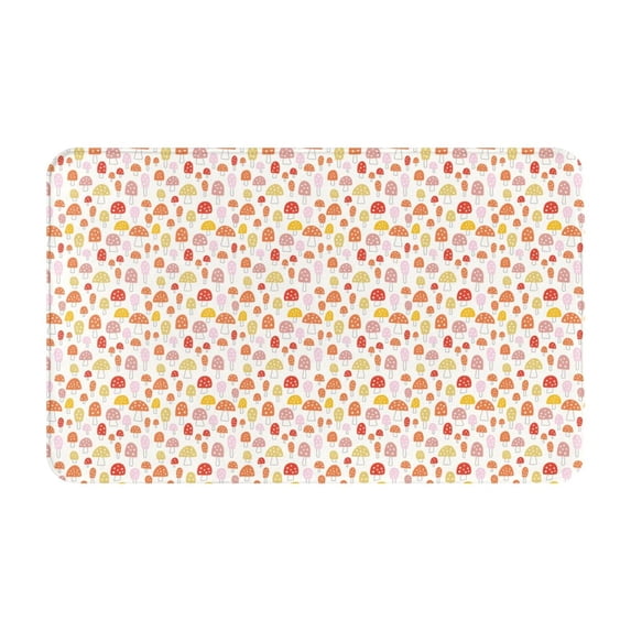 Bathroom Rugs Non Slip Washable - Cute Cartoon Mushrooms Kitchen Mats ...