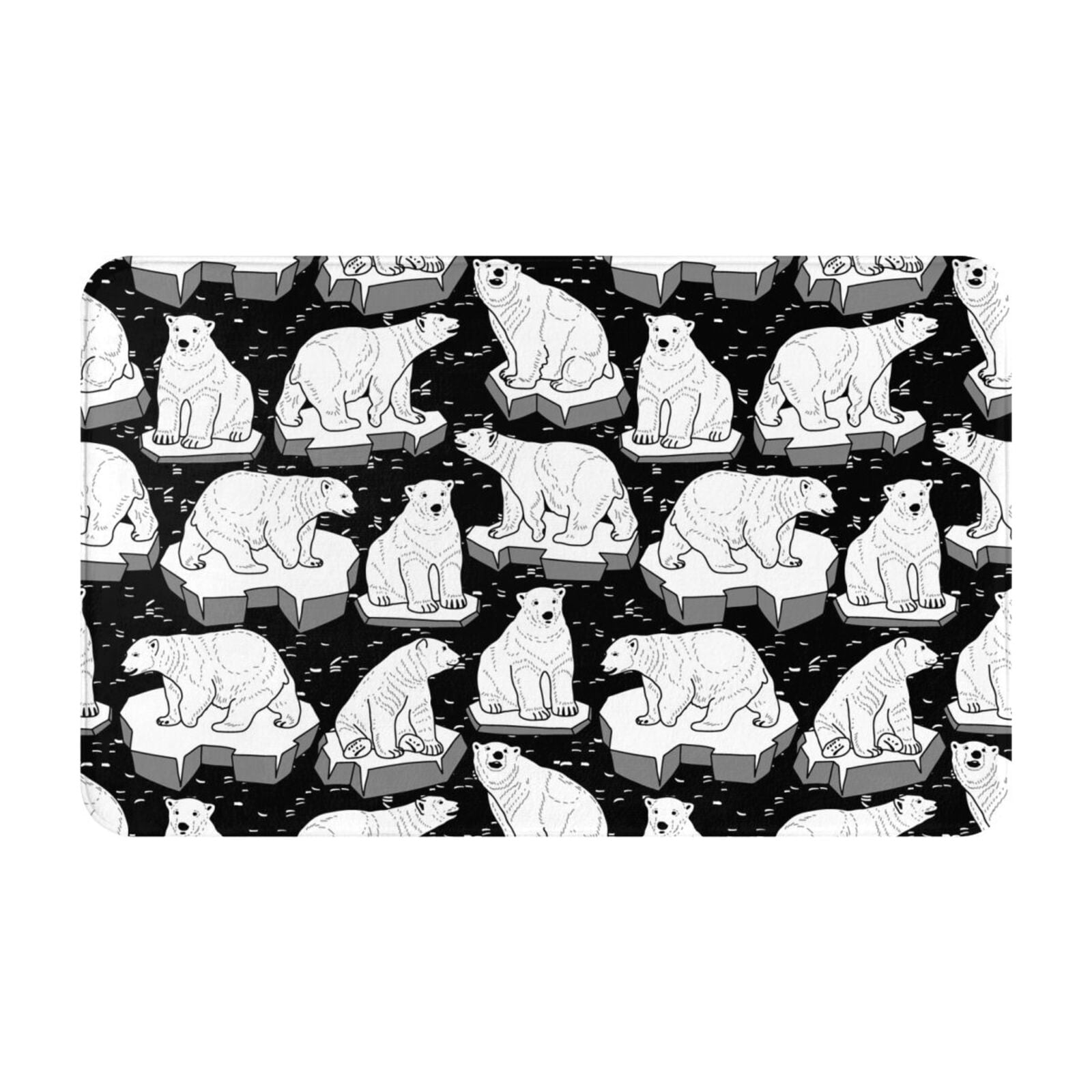 Bathroom Rugs Non Slip Washable - Cute Cartoon Polar Bear Kitchen Mats ...
