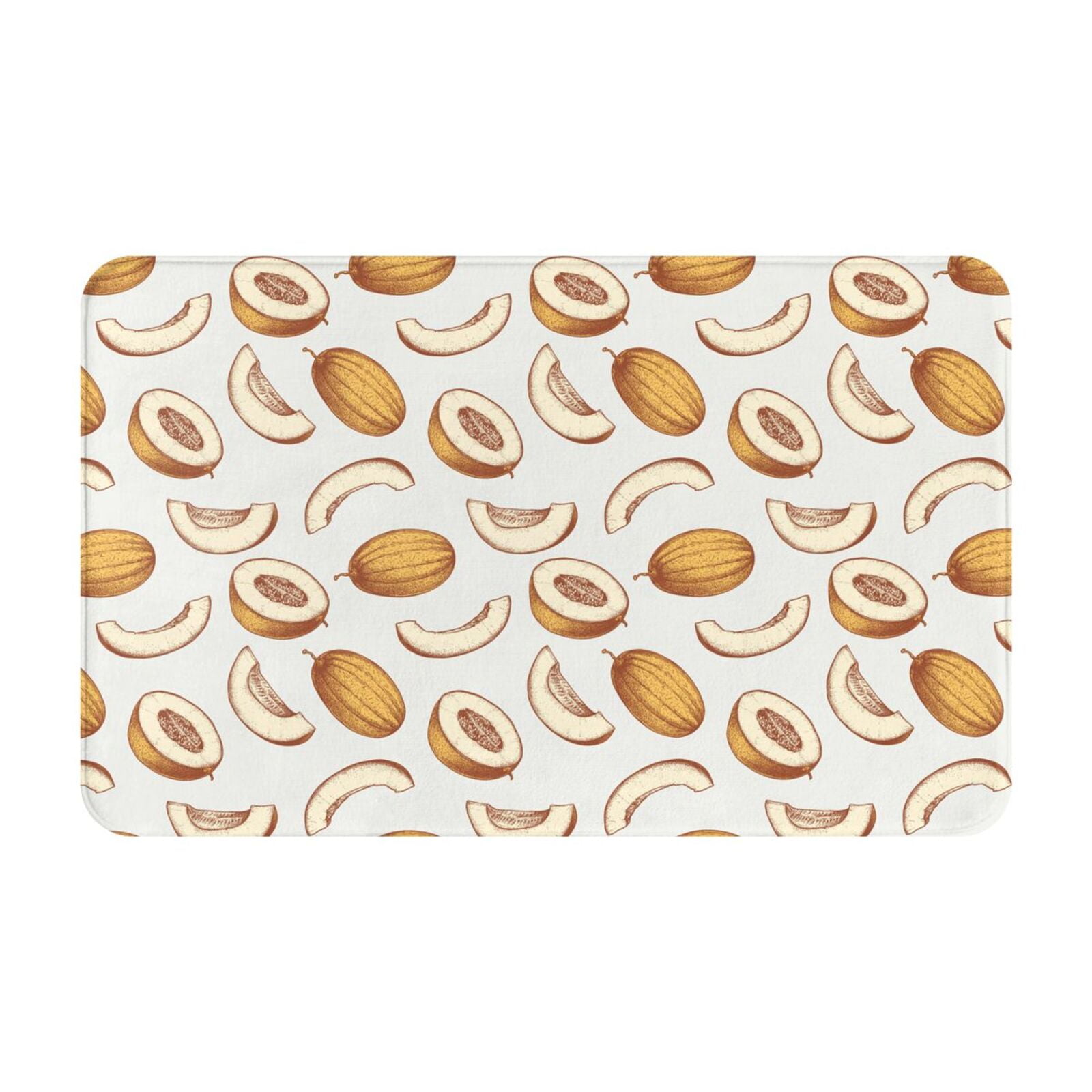 Bathroom Rugs Non Slip Washable - Cute Chestnut Brown Cantaloupe ...