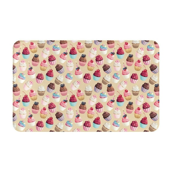 Bathroom Rugs Non Slip Washable - Cute Fruit Ice Cream Print Kitchen ...